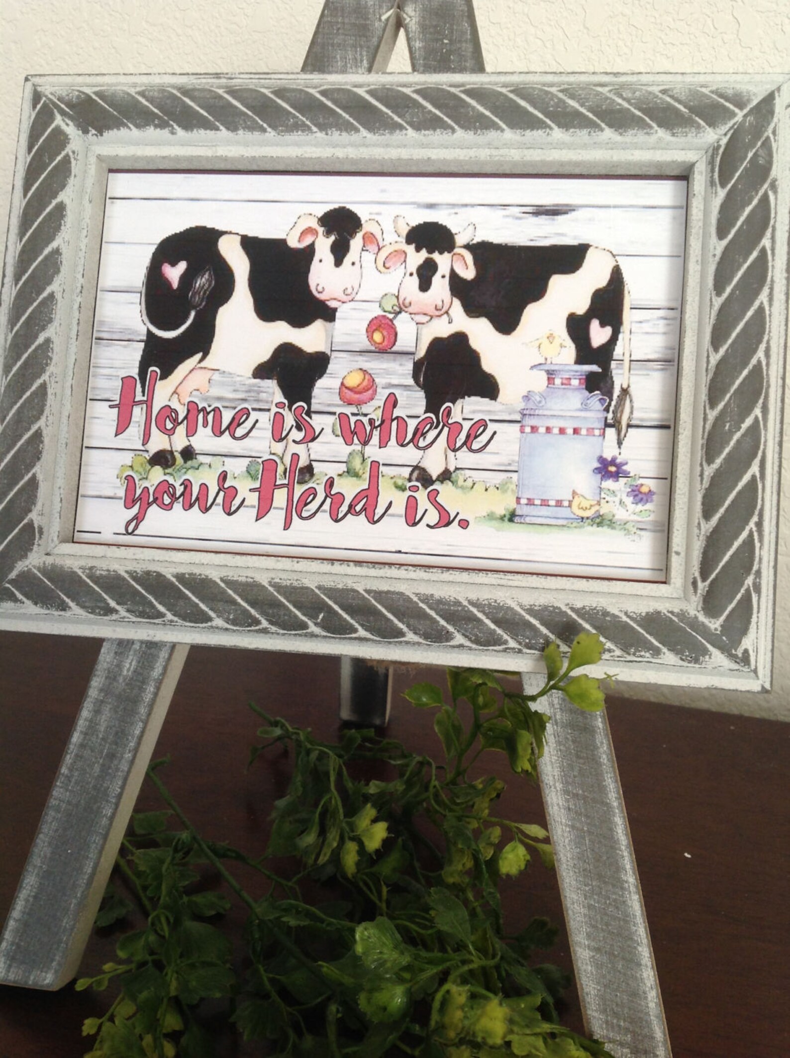 Country Kitchen Easel Cow Sign Country Kitchen Sign Pig - Etsy