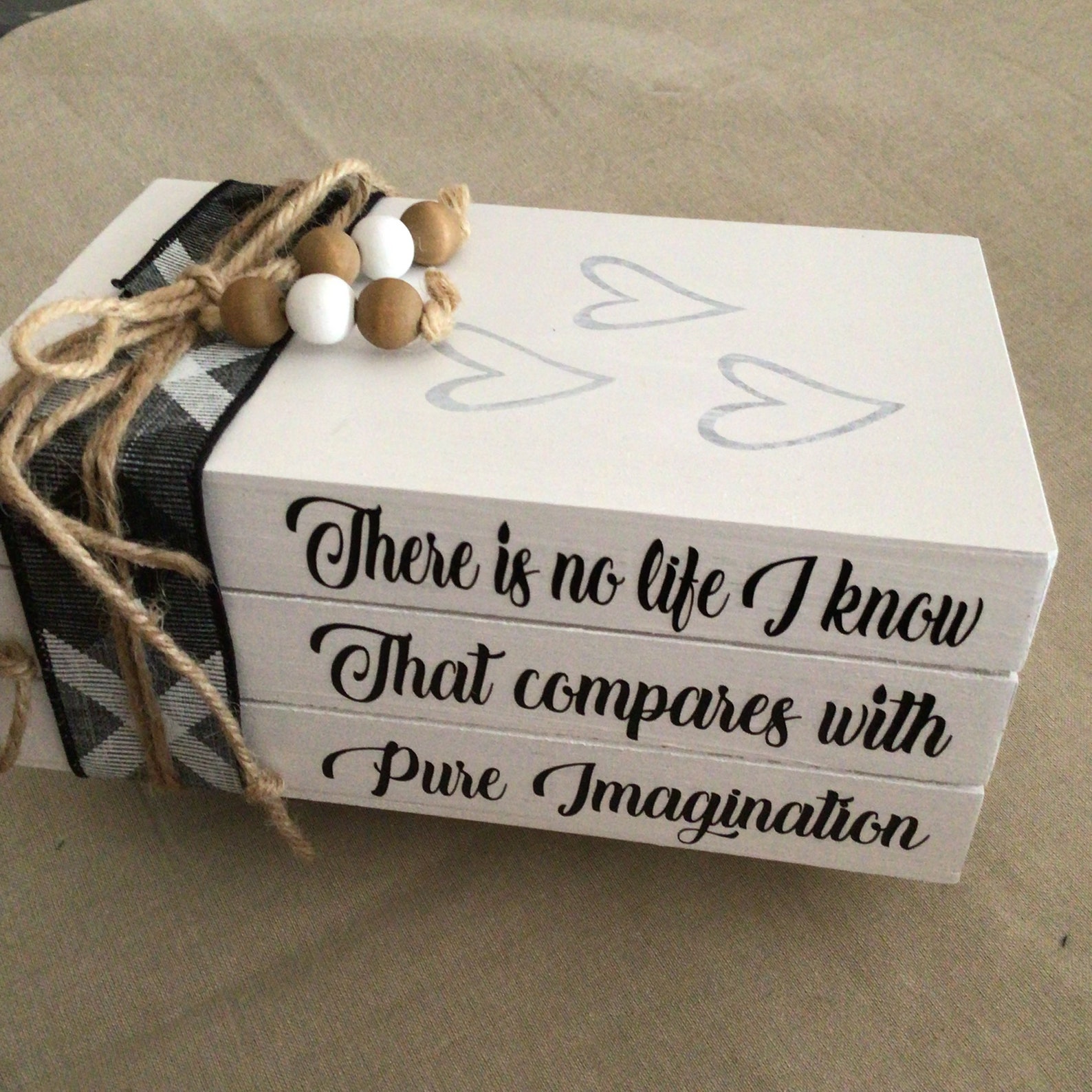 Grinchy Stacked Wood Book Blocks Perhaps Christmas Means A - Etsy