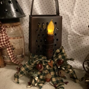 Rustic Christmas Rusty Bell Grater, Large Christmas Primitive Grater ...