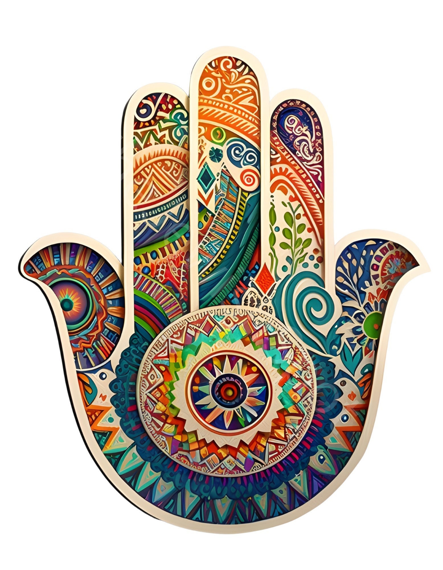 Hamsa Hand of Fatima Decor Printable Art, Wall Decor, Instant Download ...