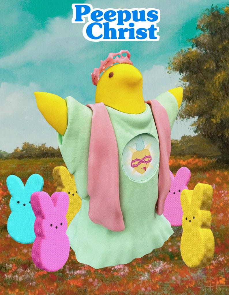 Peepus Christ 3D Print Figure Jesus Easter Funny Humor Candy-original ...