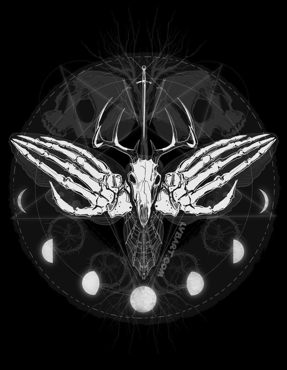 Death Moth Fine Art Print Poster | Etsy