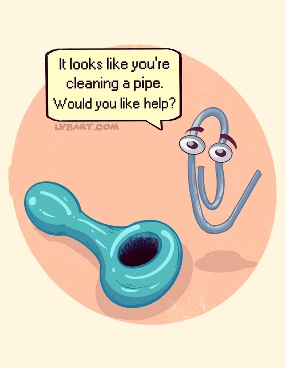 Clippy Returns Fine Art Print Poster | Etsy