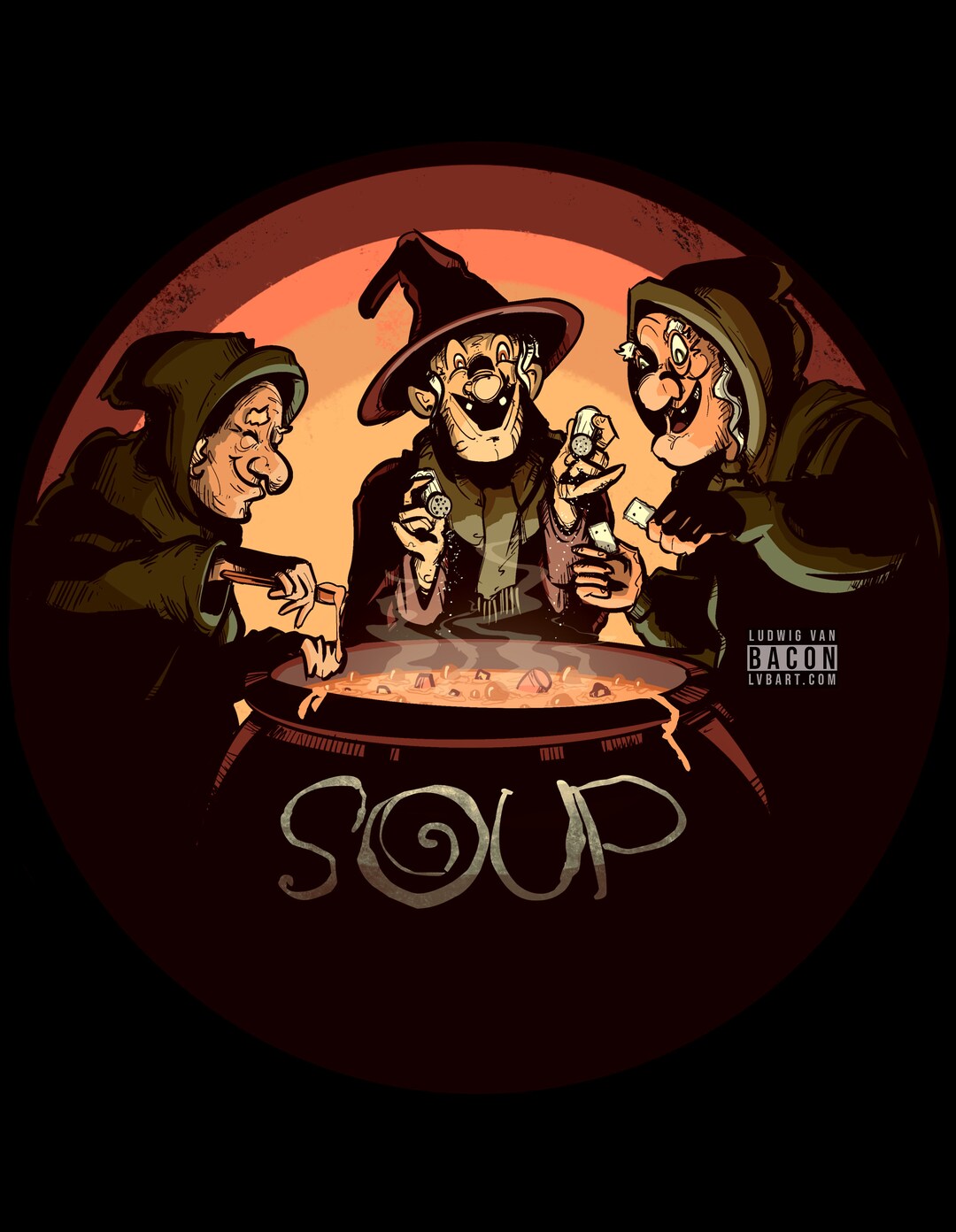 Soup Witches Fine Art Print Poster Home Decor Wall Art Digital - Etsy