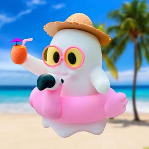 Summerween Ghost 3D Printed Figure Cute Kawaii -original LVB Model- - Etsy