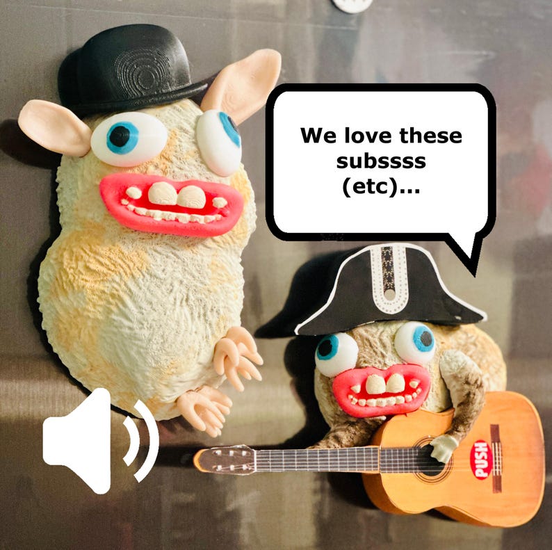 Cursed Sub Mascots Spongmonkeys With Sound 3D Print Fridge Magnet ...