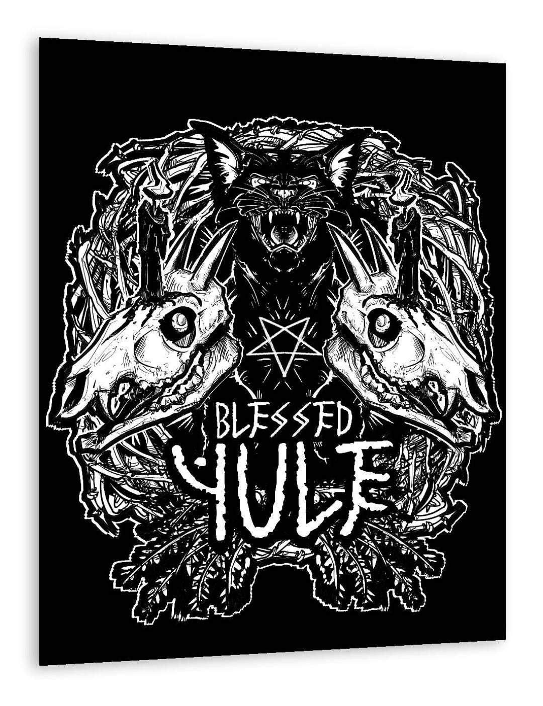 Blessed Yule Fine Art Print Poster Home Decor Wall Art Digital - Etsy