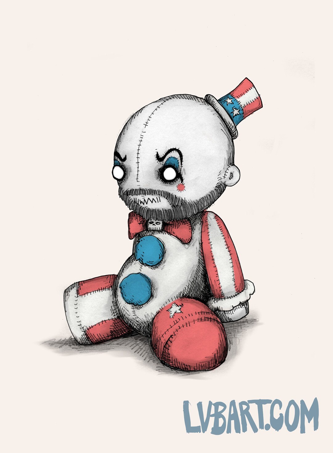 Captain Plushie Fine Art Print Poster - Etsy