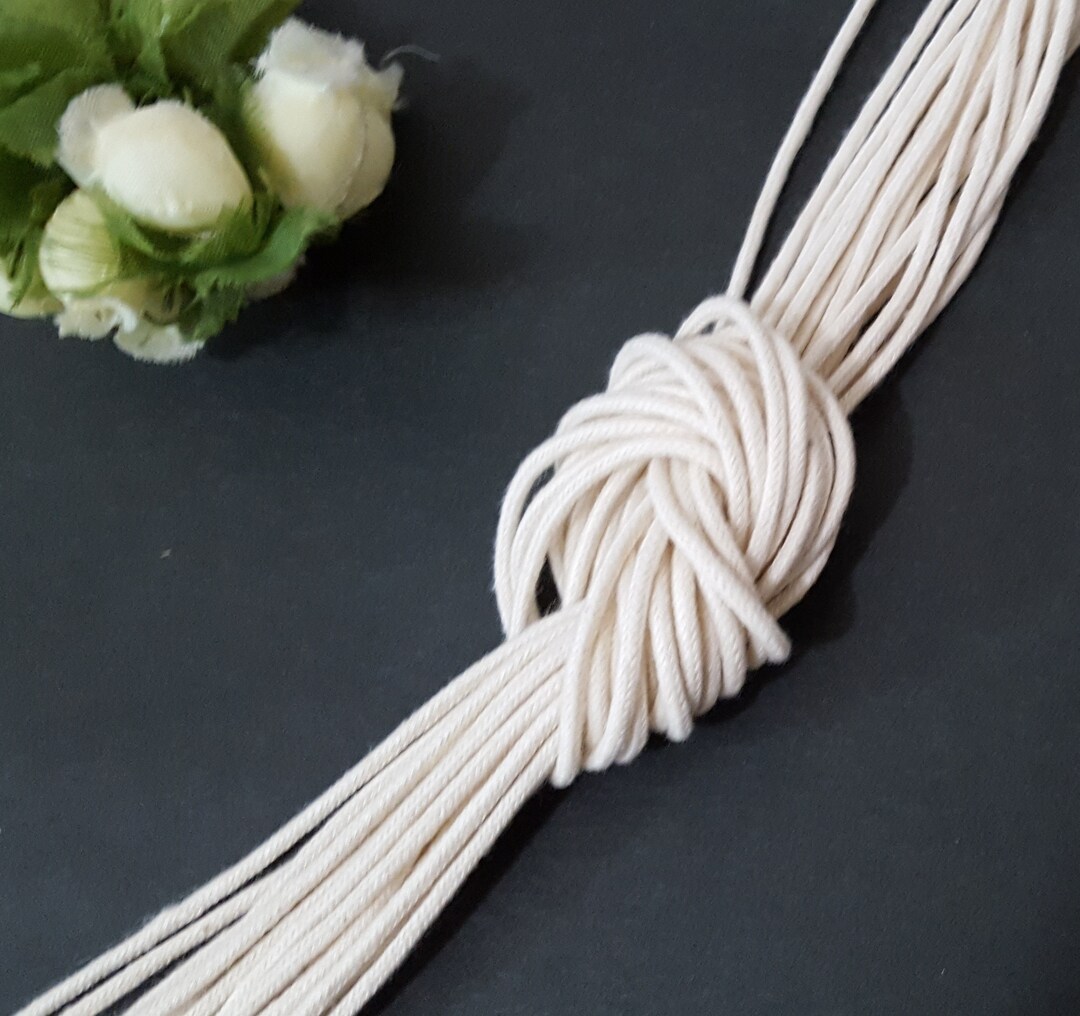 Approx 3mm Wide 100 Yds / 200 Yds Beige Cotton Cord String - Etsy