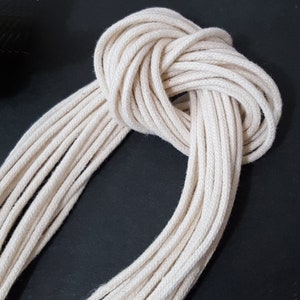 Approx 3mm Wide - 100 Yds / 200 Yds Beige Cotton Cord String Rope ...