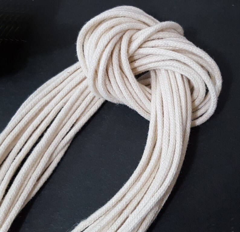 Approx 3mm Wide - 100 Yds / 200 Yds Beige Cotton Cord String Rope ...