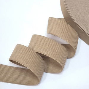 1 Inch / 25mm Width 3 Yds 10 Yds Light Brown Elastic Band Waistband ...