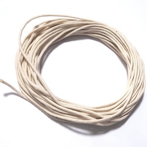 Approx 3mm Wide - 100 Yds / 200 Yds Beige Cotton Cord String Rope ...