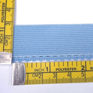 1 Inch / 2.5 Cm Width - 3 - 10 Yds Soft Hand Feel Copen Blue Scalloped ...
