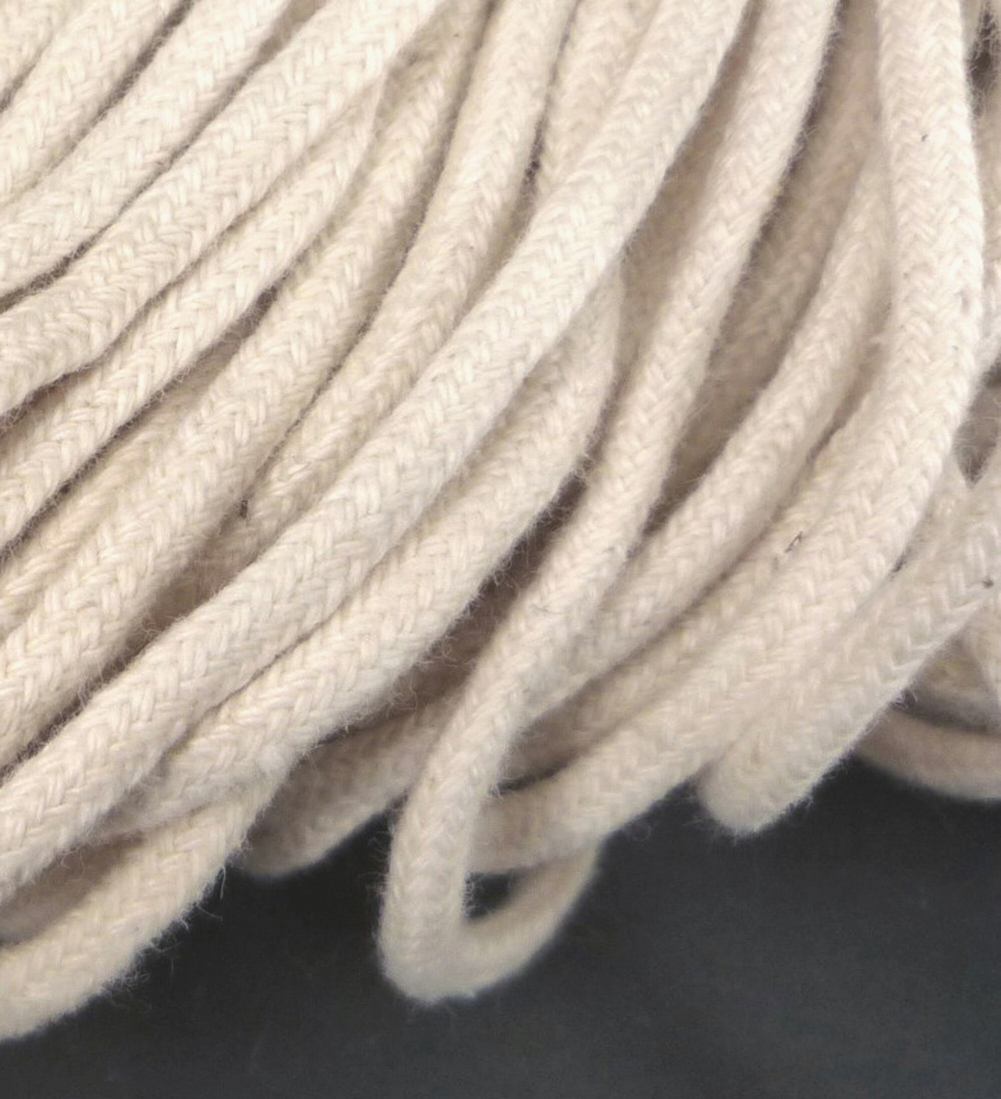 Approx 3mm Wide - 100 Yds / 200 Yds Beige Cotton Cord String Rope ...
