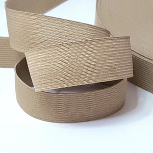 1 Inch / 25mm Width 3 Yds 10 Yds Light Brown Elastic Band Waistband ...
