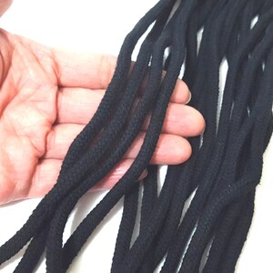 Approx 5mm-6mm Wide 5 Yds 50 Yds Black Cotton Cord ,string, Rope ...