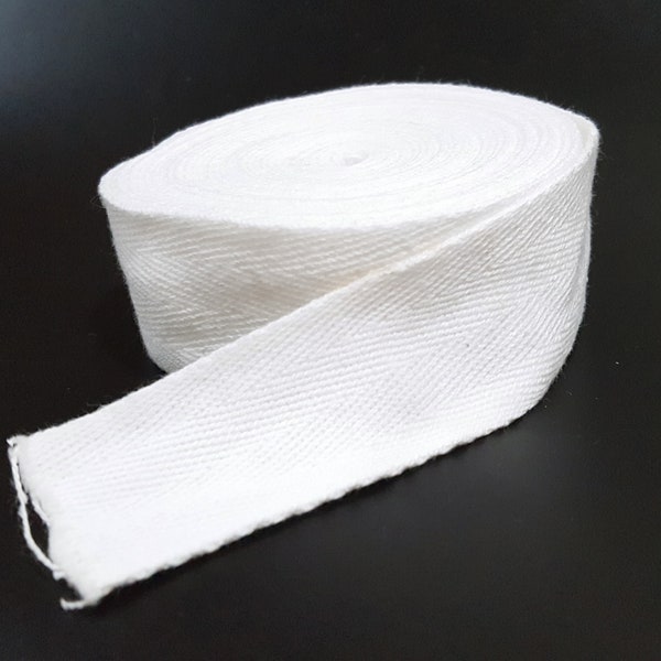 White Cotton Twill Tape - Etsy