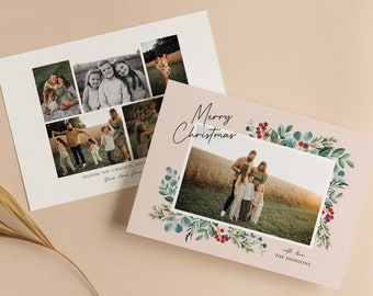 JINGLE: Editable Minimalist Christmas Canva Template, 5x7 Christmas ...