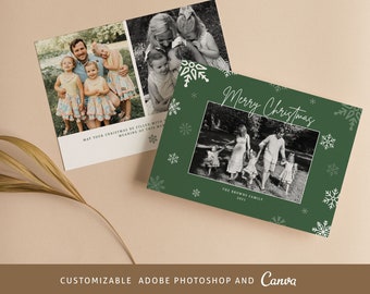 Photo Collage Editable Christmas Canva Template Custom - Etsy