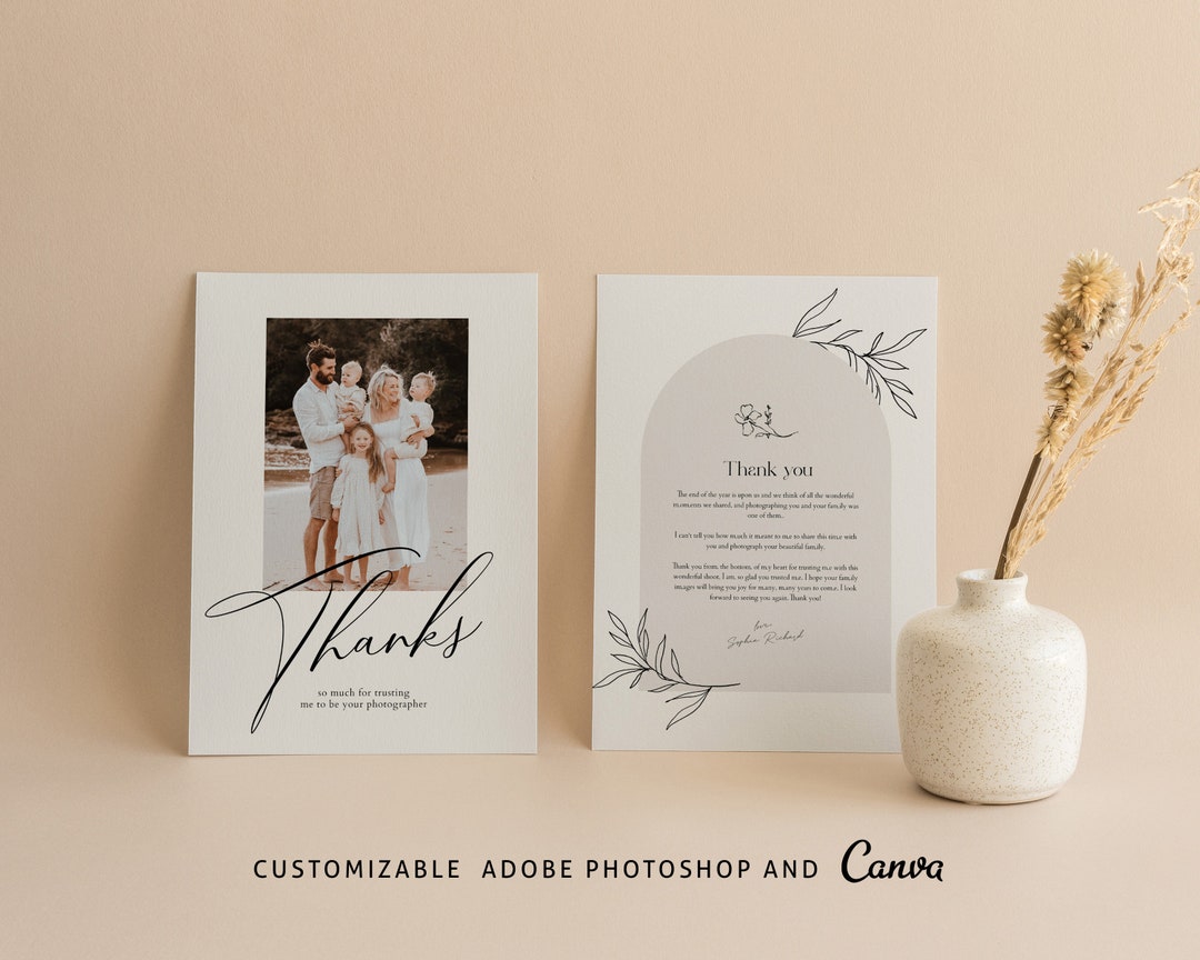Client Thank You Note Card, Thank You, Session Thank You Card ...