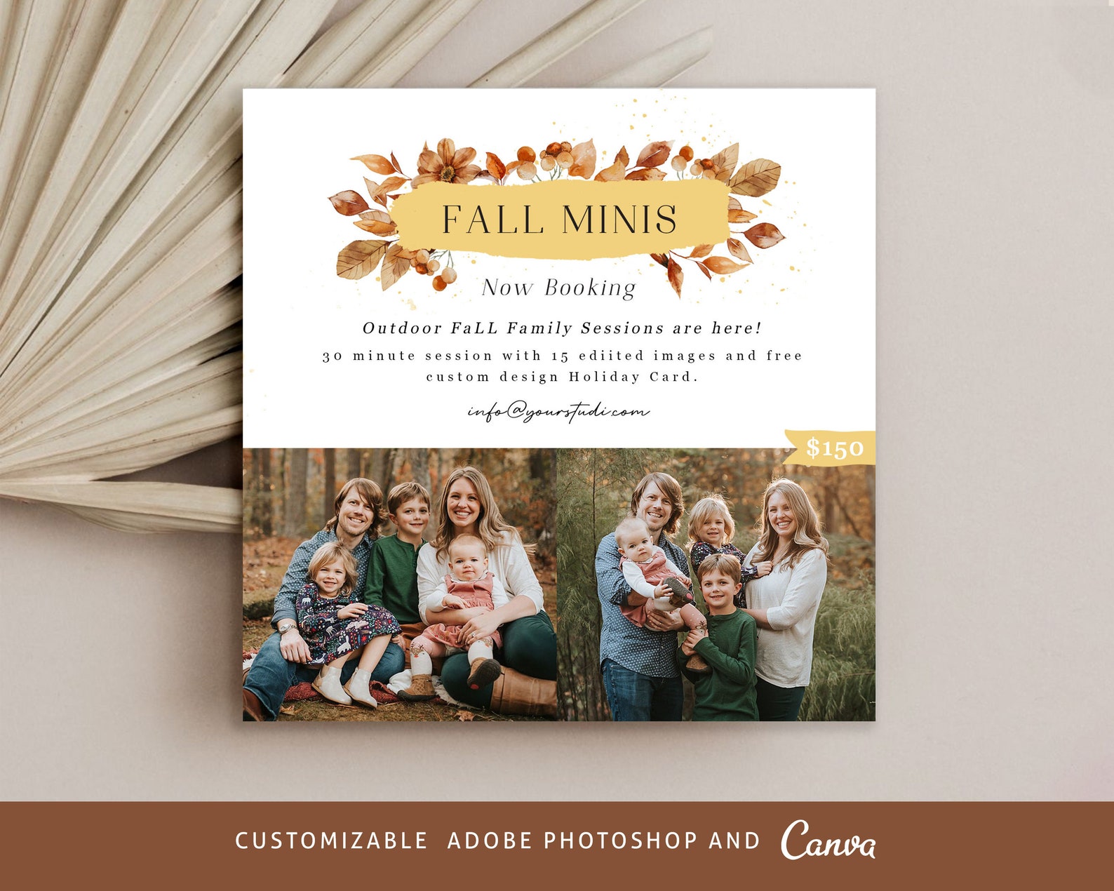 Fall Minis Session Template Canva and Photoshop Template Fall - Etsy