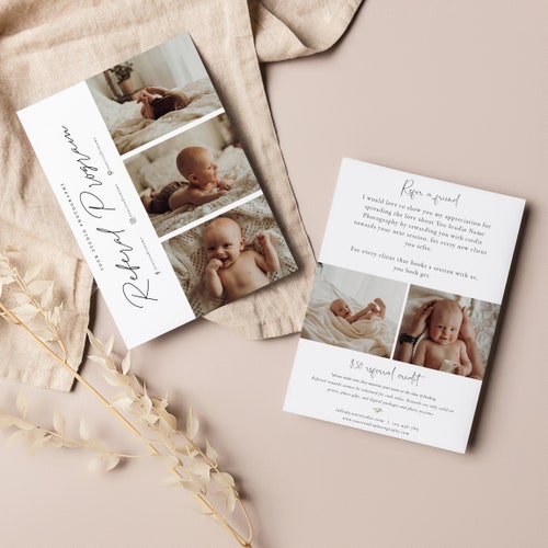 Photography Referral Card Template Photoshop Template | Etsy