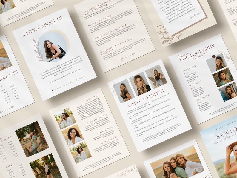 CANVA Senior Photography Style Guide Magazine Template - Etsy
