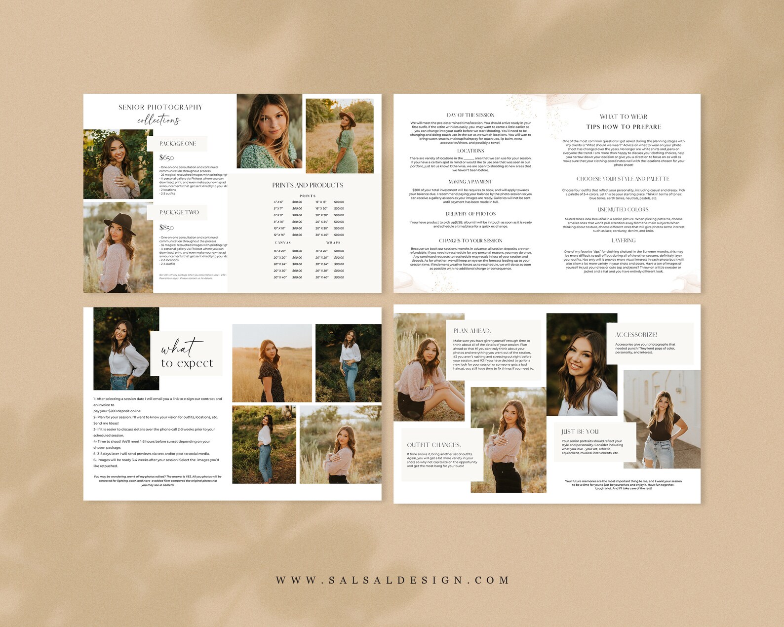 CANVA Senior Photography Style Guide Magazine Template - Etsy