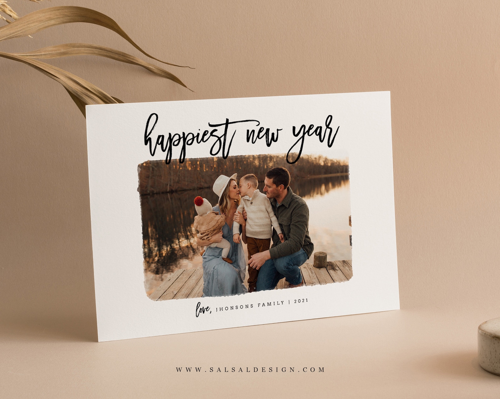 Editable New Year Canva & Photoshop Card Template New Year - Etsy