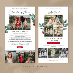 Family Photography Holiday Email Bundle Canva& Photoshop - Etsy