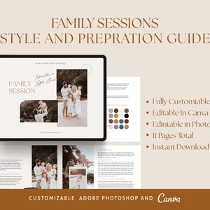 CANVA Family Photography Style Guide Magazine Template,pre-written ...
