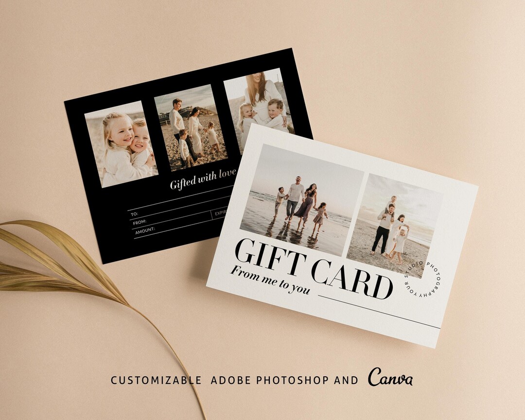 Photography Session Gift Card Canva Template, Photography Gift ...