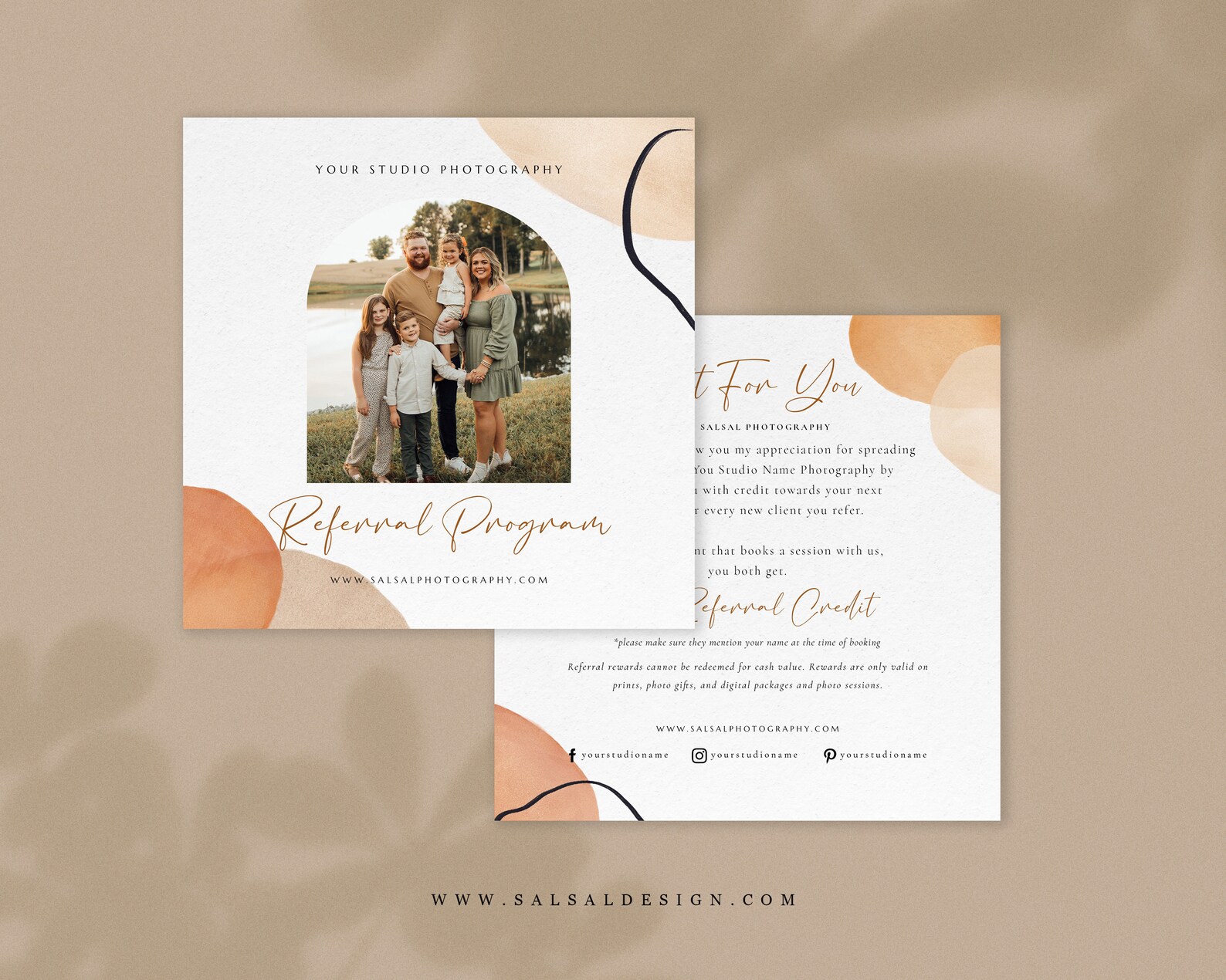 Photography Referral Card Template Photoshop Template Canva | Etsy