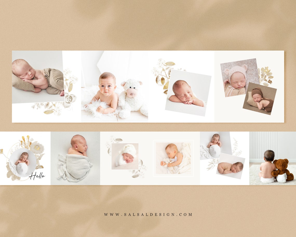 Mini Accordion Book Template 3x3 Mini Accordion Album - Etsy