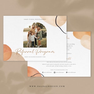 Photography Referral Card Template Photoshop Template Canva - Etsy