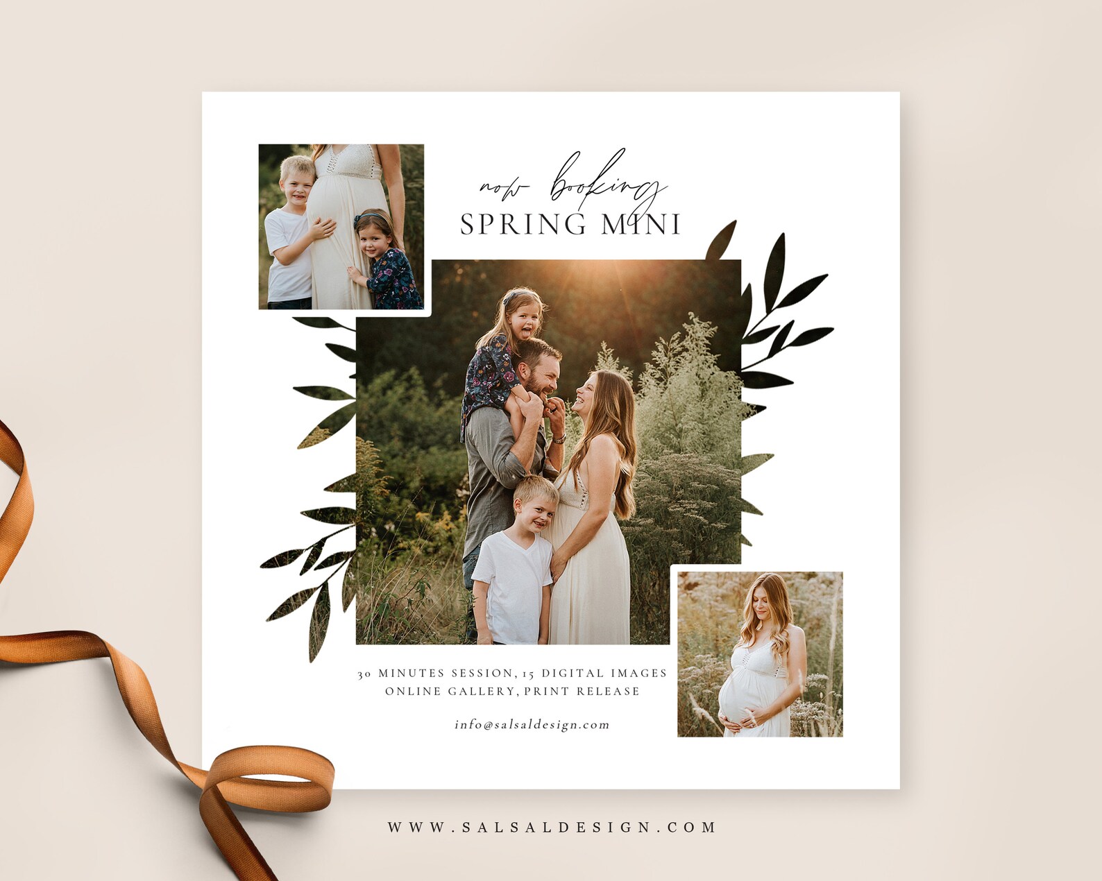 Spring Mini Session CANVA PHOTOSHOP Templatefamily Mini - Etsy