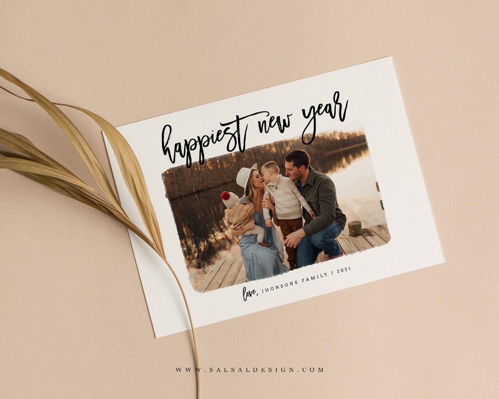 Editable New Year Canva & Photoshop Card Template New Year - Etsy