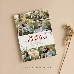 Editable Christmas Canva & Photoshop Card Template Christmas - Etsy