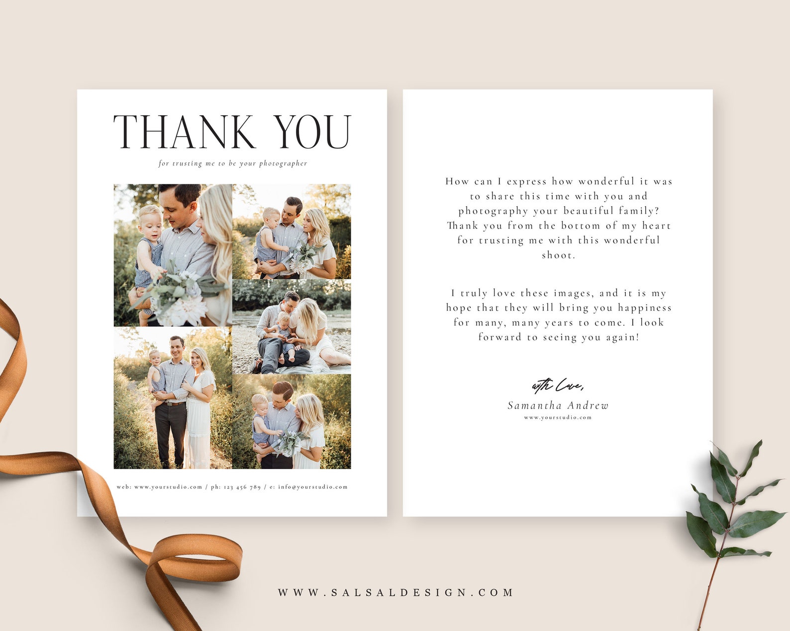 Client Thank You Note Card Thank You Session Thank You Card - Etsy