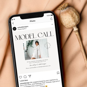 Senior Model Call Session Canva Template, Senior Photography Model Call ...