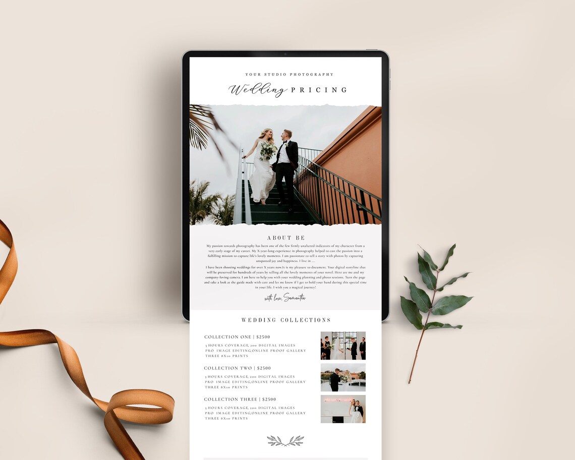 Wedding Photography Email Template Email Newsletter Template - Etsy