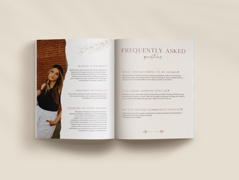 CANVA Senior Photography Style Guide Magazine Template - Etsy
