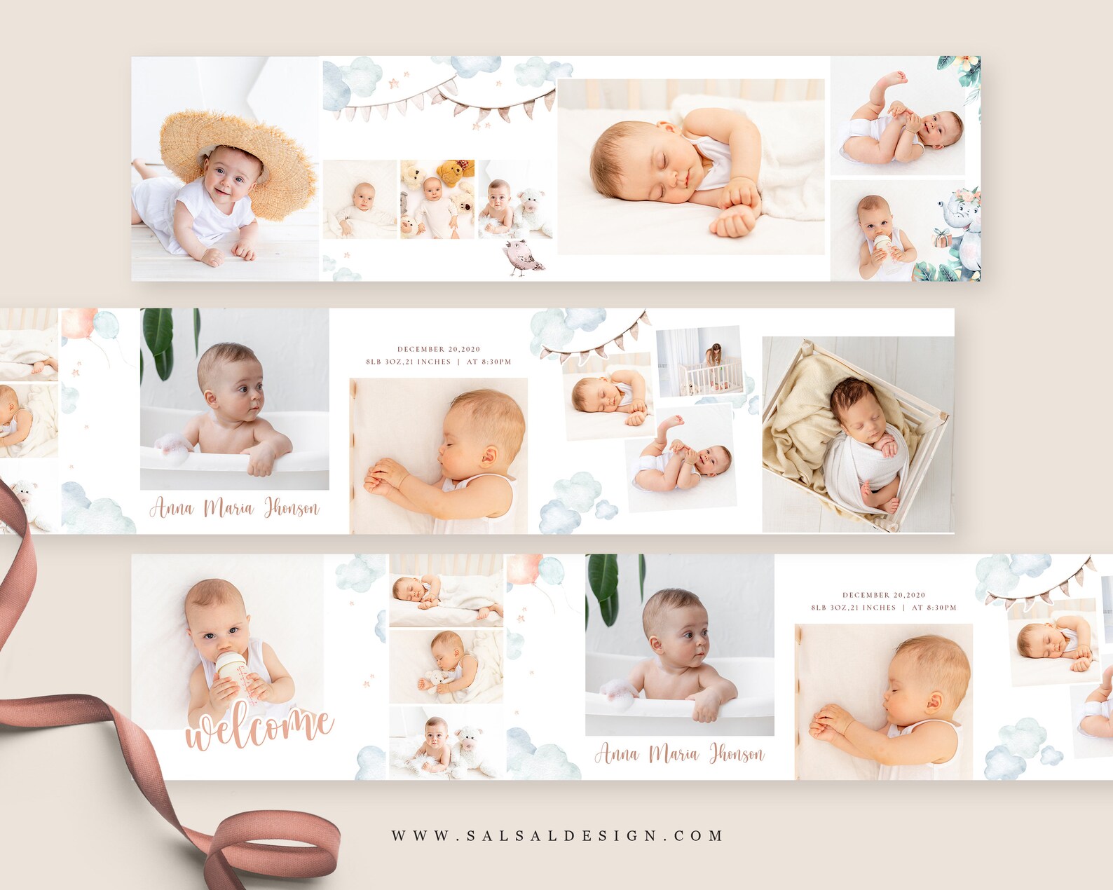 Mini Accordion Book Template 3x3 Mini Accordion Album | Etsy