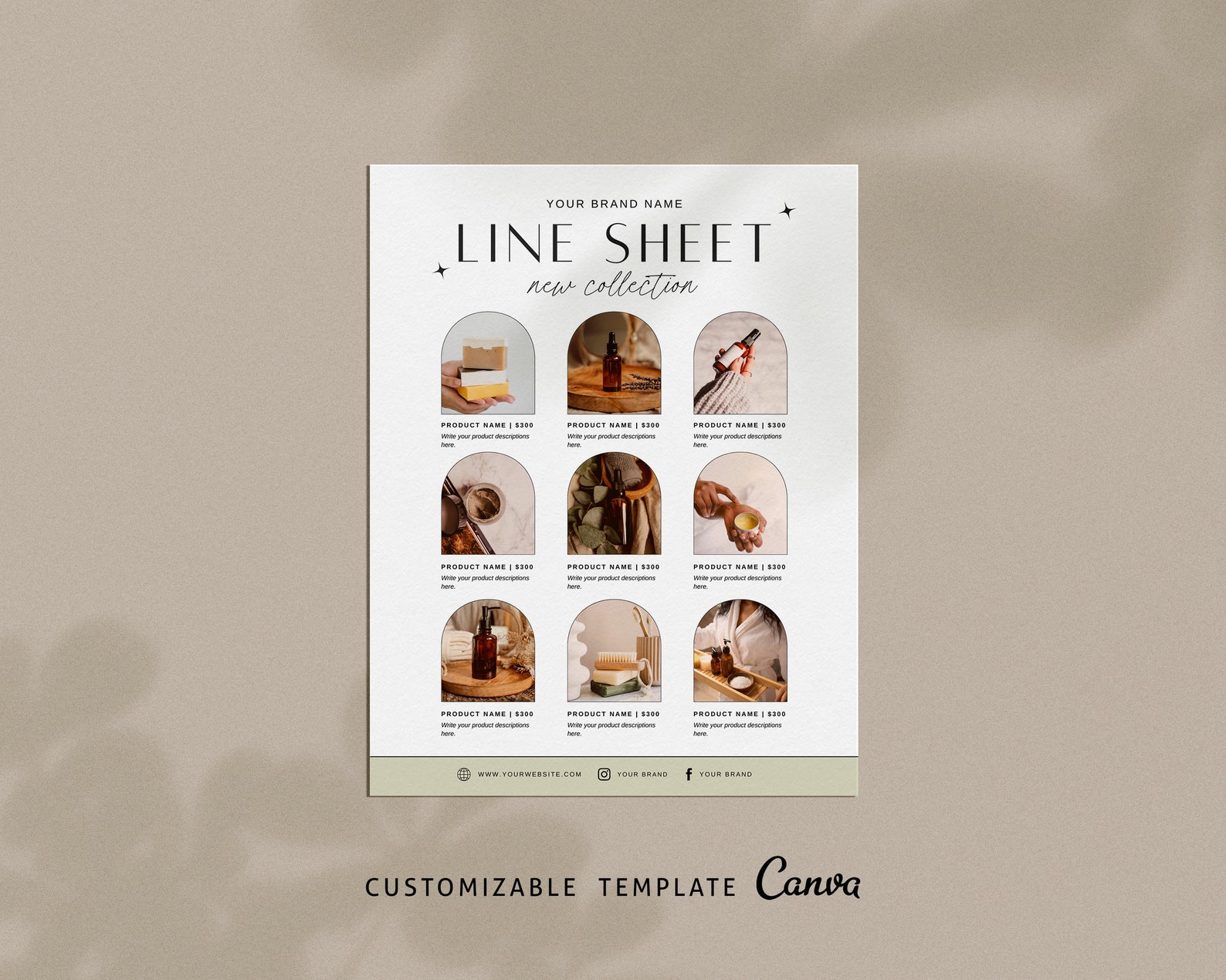 Line Sheet Canva Template Product Catalogs Product Sales | Etsy