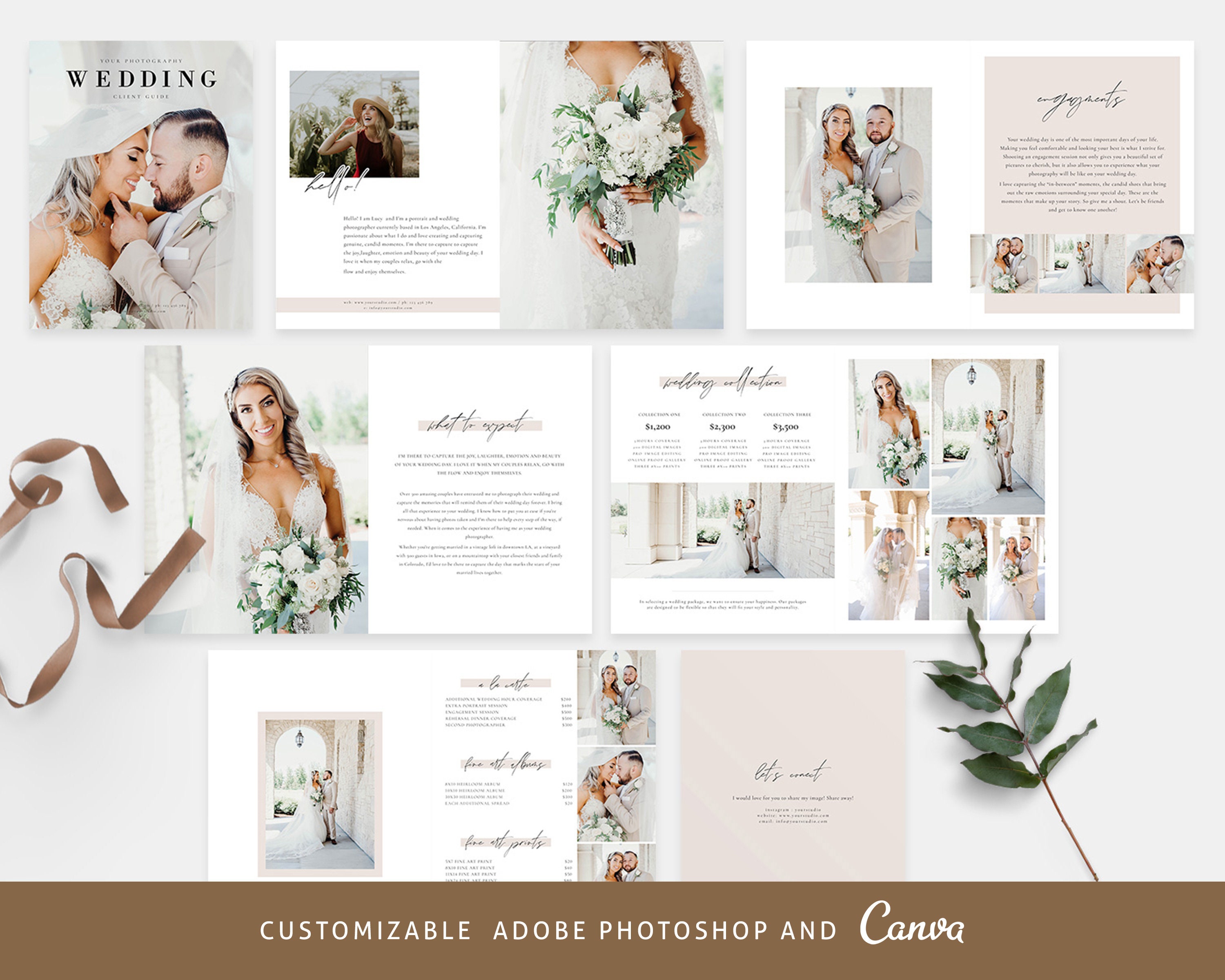 MG009 Wedding Marketing Magazine Canva And Photoshop Template Magazine 