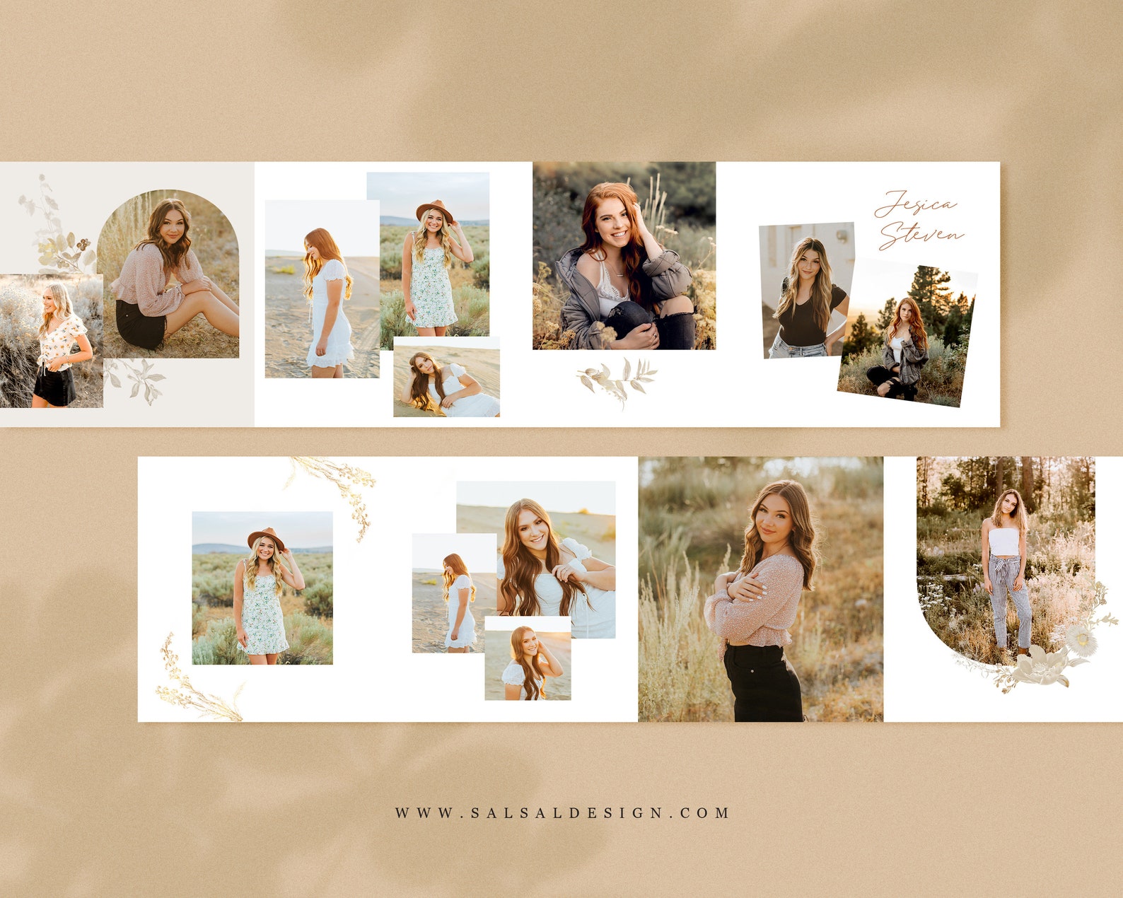 Senior Mini Accordion Book Template 3x3 Mini Accordion Album - Etsy