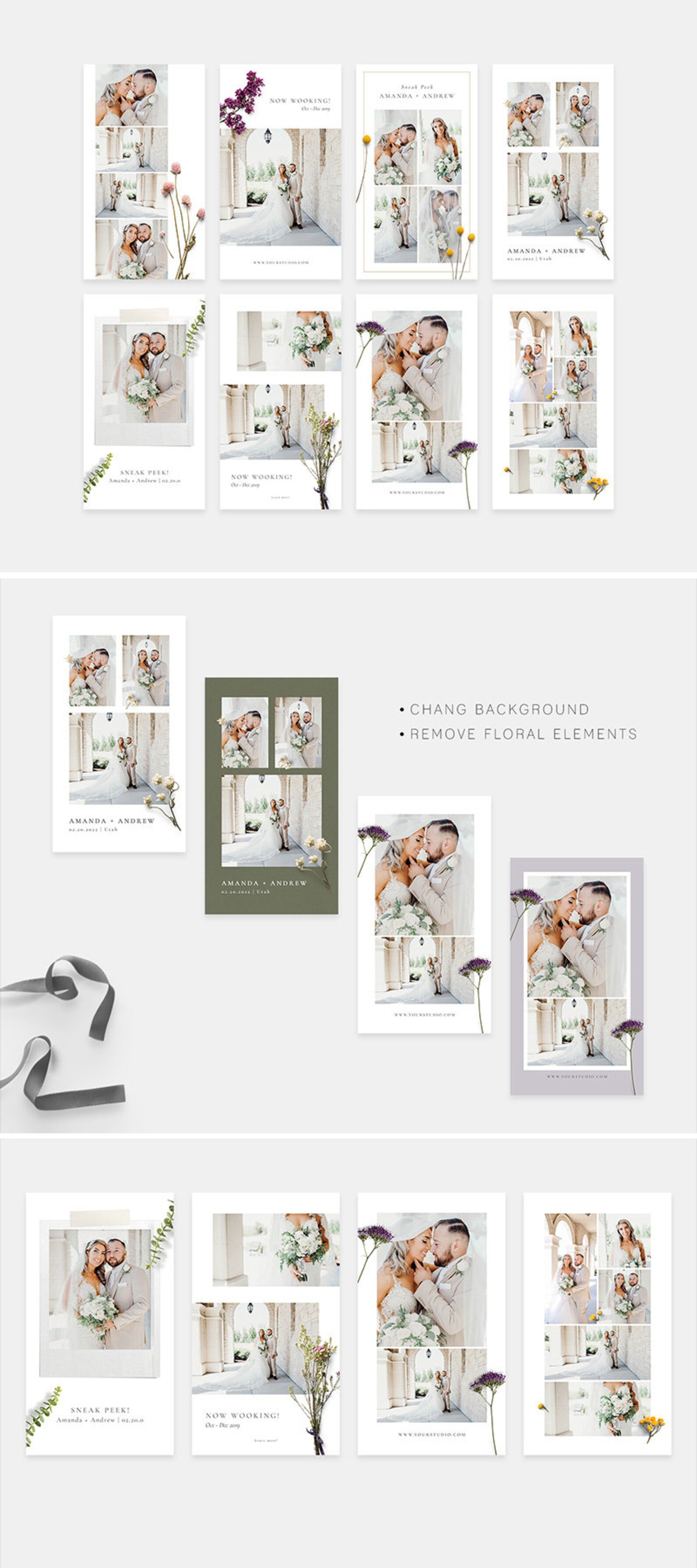 Wedding Instagram Stories Bundlestory Templateinstagram Etsy