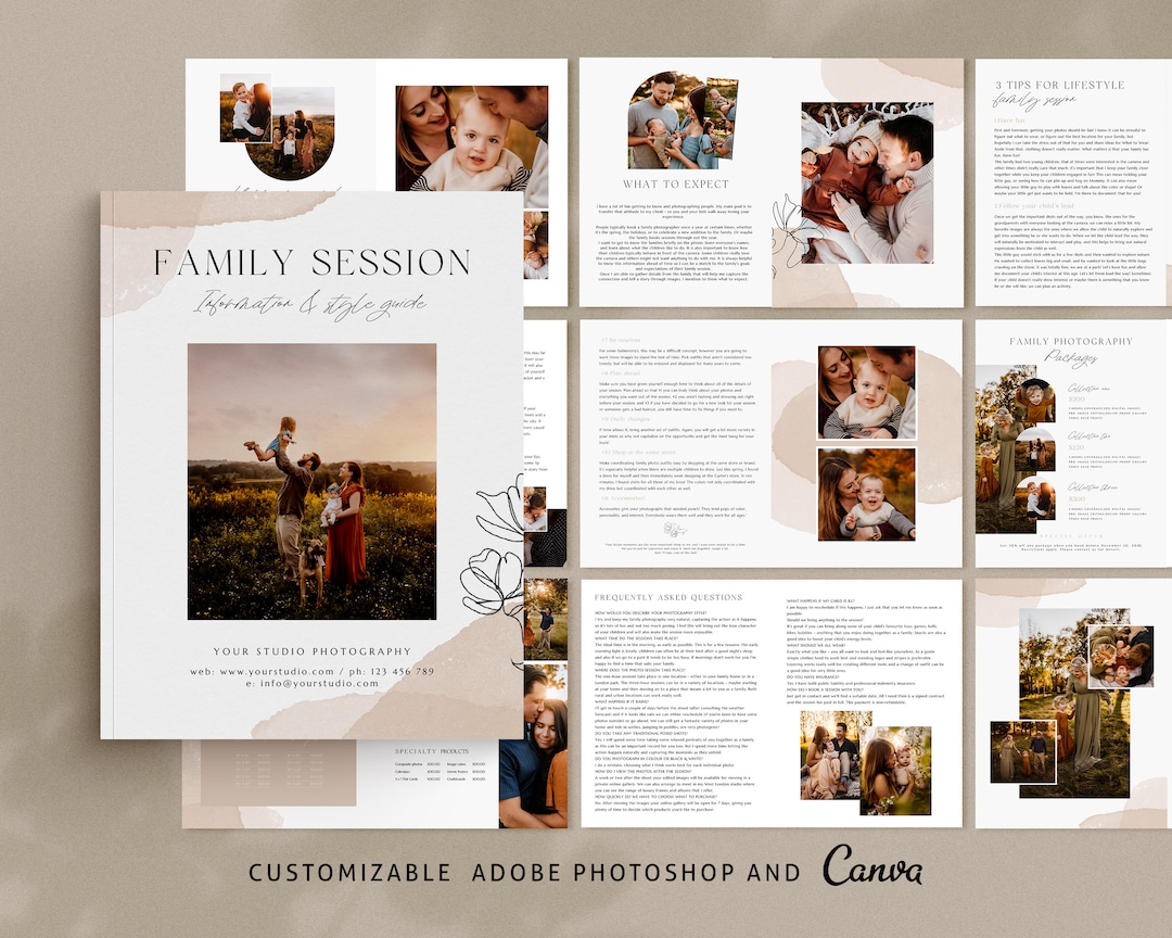 Canva Family Photography Style Guide, Photography Welcome Guide ...