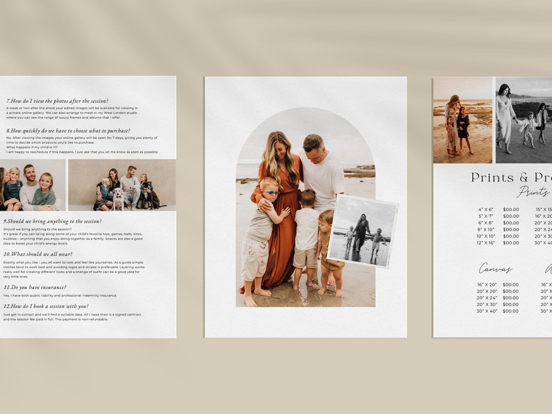 CANVA Family Photography Style Guide Magazine - Etsy